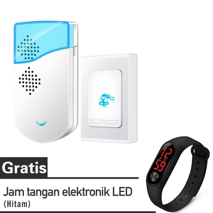 【Gratis Jam LED】BISA COD - [ Bel Pintu] Door Bell Chime Wireless ...