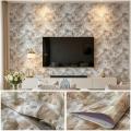 Wallpaper Dinding Sticker Ruang Tamu Bahan Pvc Motif Kupu Pink 3,5m x ...
