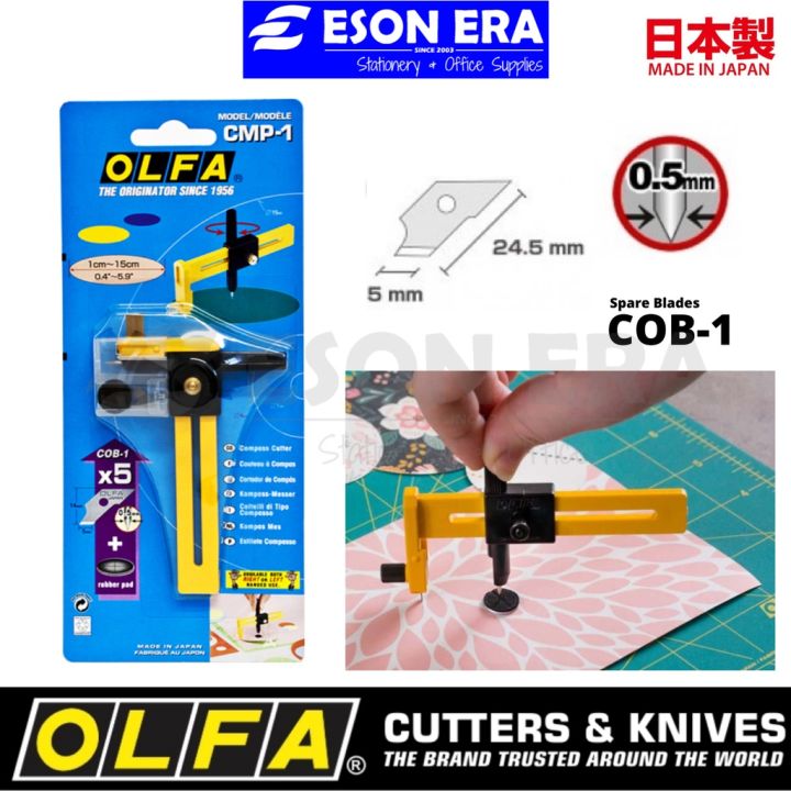 Olfa CMP-1 Compass Cutter Made in Japan Knife Pisau Bulat Round Cut (Blades COB-1) | Lazada