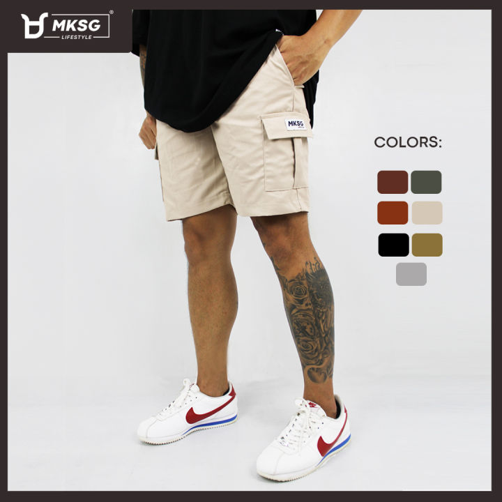 MKSG 5 Pocket Cargo Shorts For men with Wallet and sticker (Above The ...