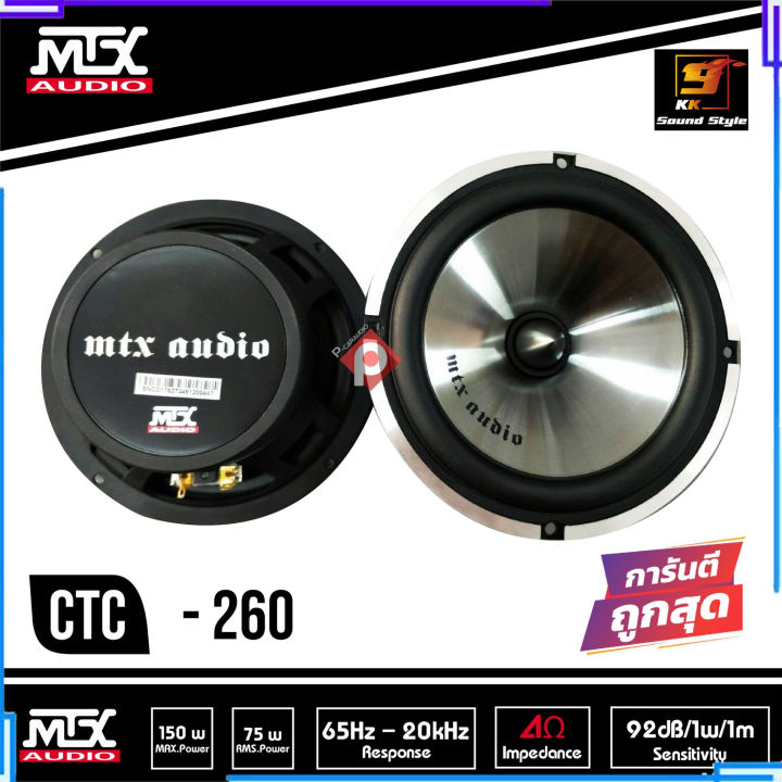 ลำโพงแยกชิ้น 6.5นิ้ว MTX รุ่น CTC-260 ลำโพงติดรถยนต์เสียงดี คุณภาพ ...