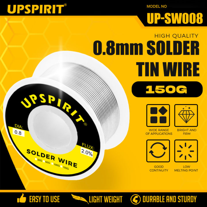 UPSPIRIT Soldering Lead Soldering Wire 0.8mm Diameter Quick Low Melting ...