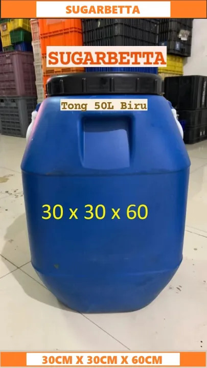 Tempat Sampah 50 Liter biru / Tong Sampah 50 Liter / Drum / Drum 50 ...