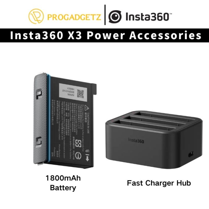 [Ready Stock] Insta360 X3/ONE X3 Original Power Accessories (Battery ...