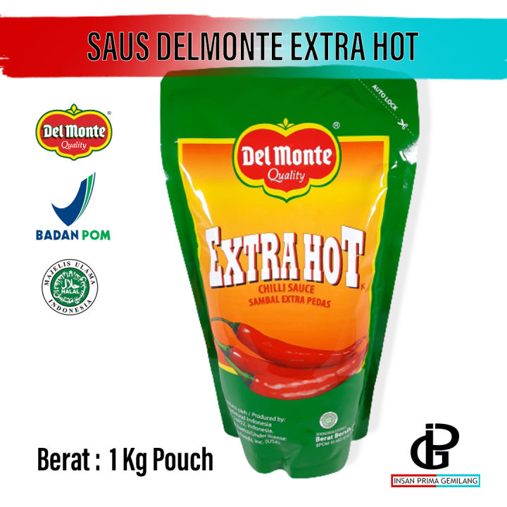 Saos DELMONTE Extra Hot 1 Kg Pouch Saus Sambal EXTRA HOT | Lazada Indonesia