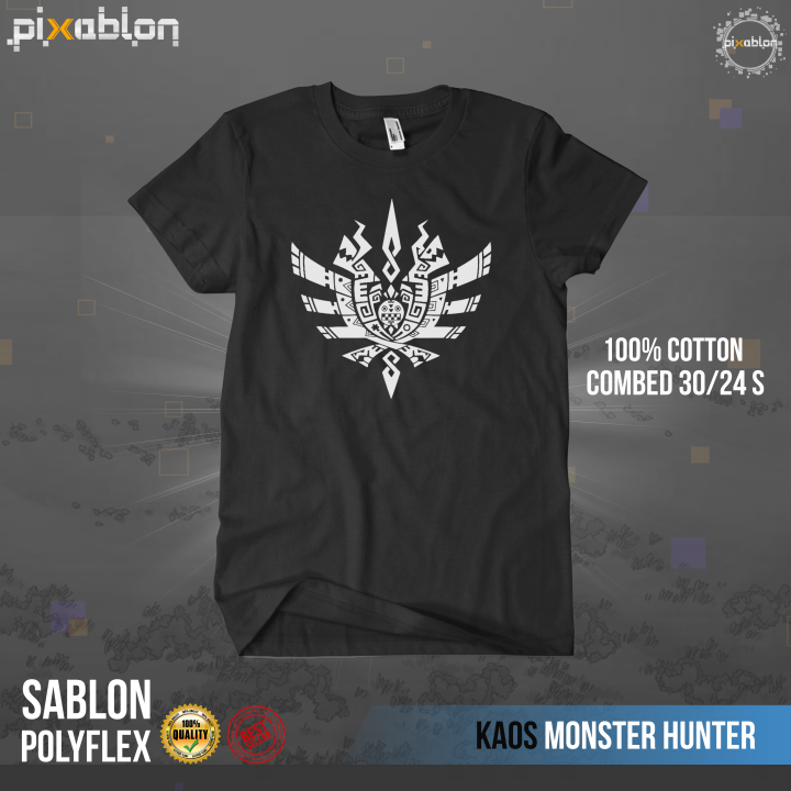 Kaos Monster Hunter World Logo | MHW | Monsterhunter | Rathalos | Tee ...