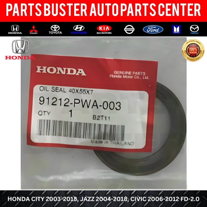 GENUINE CRANKSHAFT OIL SEAL (FRONT) for HONDA CITY 2003-2018, JAZZ 2004 ...