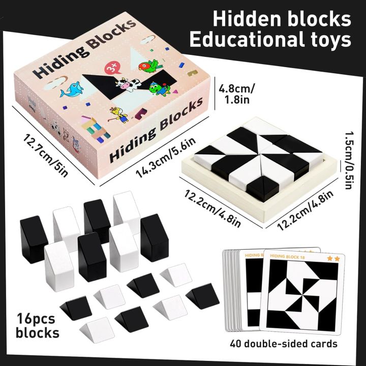 Đồ chơi xếp hình gỗ Hiding blocks – Món đồ chơi phát triển tư duy cho ...