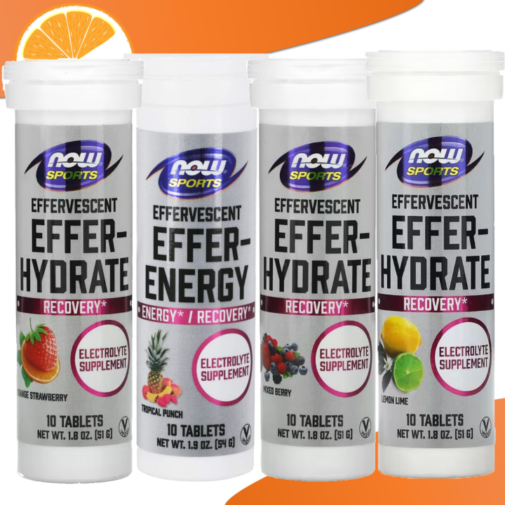 Now Sports Effervescent Effer-Energy, Electrolyte Supplement, Energy ...