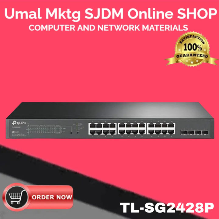 TP-LINK TL-SG2428P JetStream 28-Port Gigabit Smart Switch with 24-Port ...