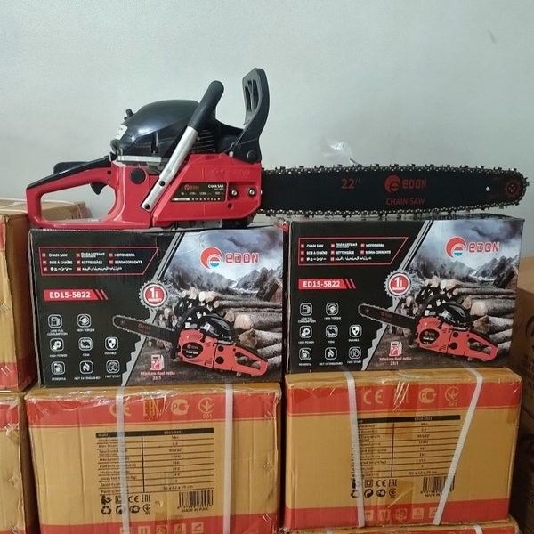 EDON Mesin Potong Kayu Mesin sinso/senso Chainsaw 2Tak 22inch Gergaji ...
