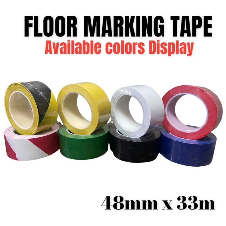 PVC FLOOR MARKING / WARNING TAPE (Assorted Colors)48mmx33m | Lazada PH