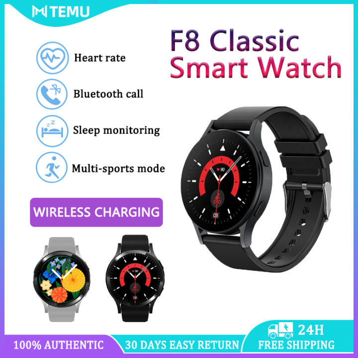 TEMU F8 Classic Smart Watch Call Reminder Heart Rate Monitor Multi ...