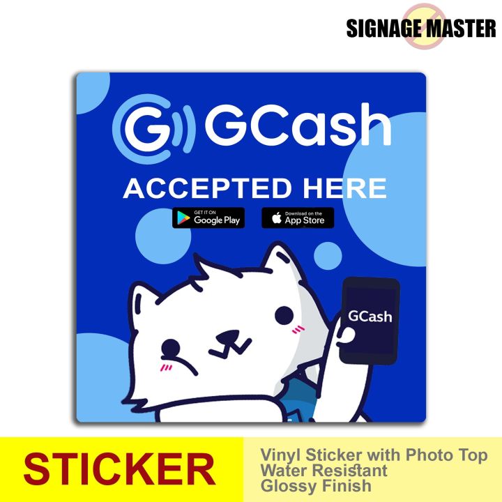 GCash Accepted Here Sticker for Glass Doors -Vinyl Sticker with Photo ...