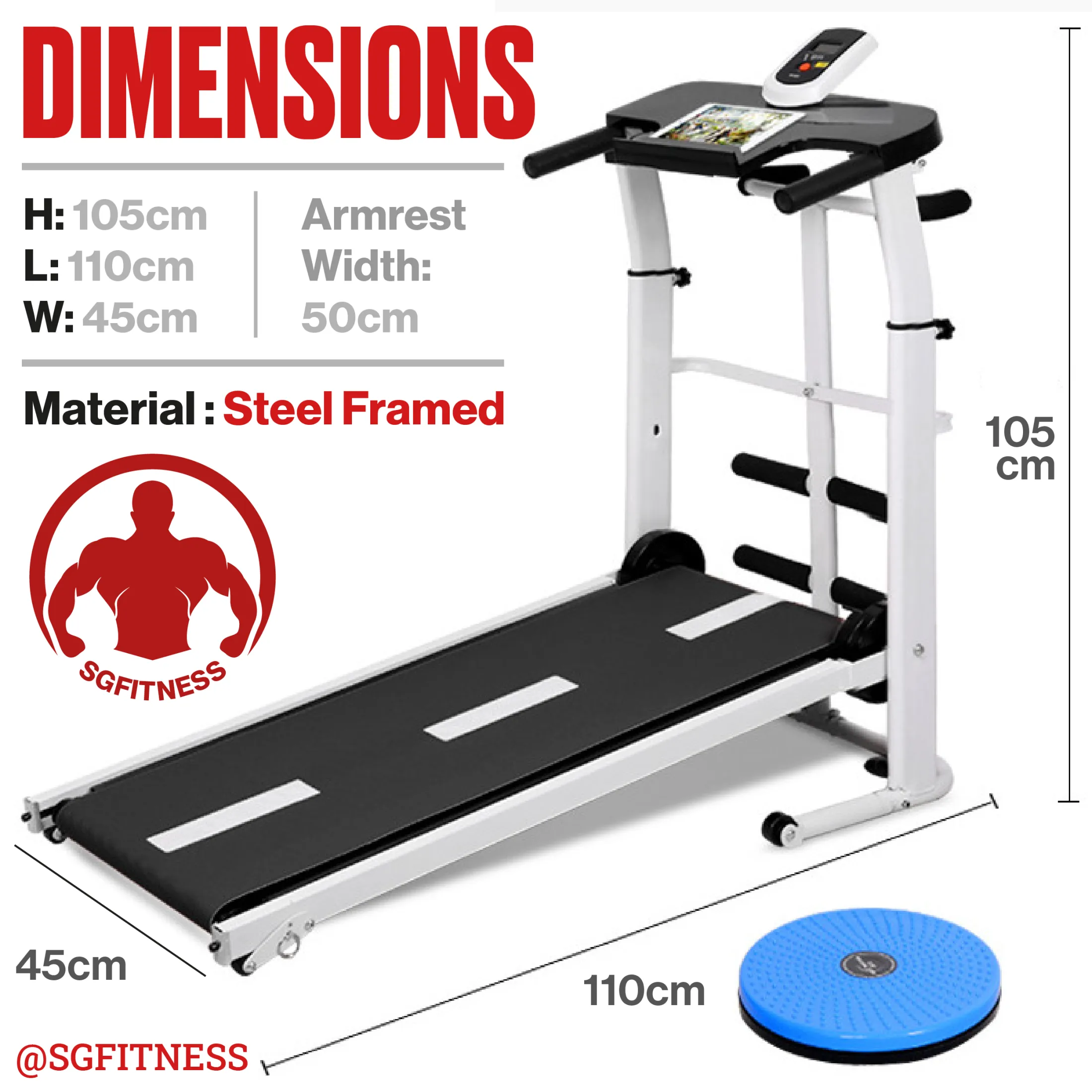 [INSTOCK] Home Manual Treadmill / Belt Treadmill / Walking Pad | Lazada ...