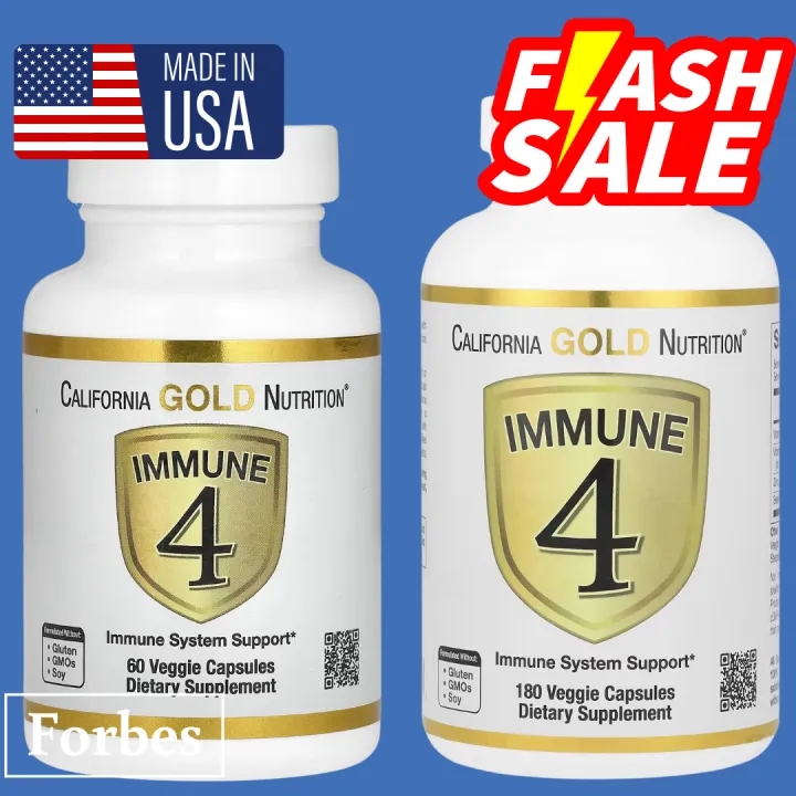 California Gold Nutrition Immune 4 Immune System Support 180 / 60 ...