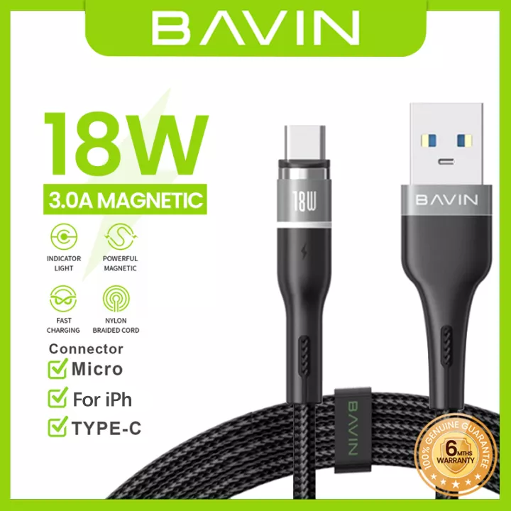 BAVIN CB235 18W Magnetic Charging Data Cable Fast Charging 3.0A Type-C ...
