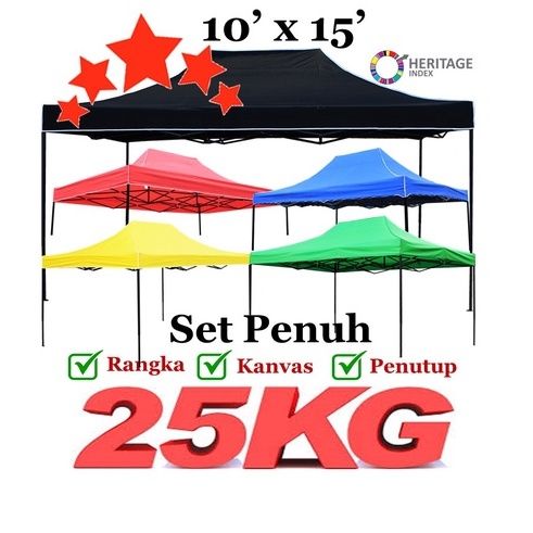 Premium 25kg 10 x 15 Roof 80cm Express Night Market Canopy Camping Tent ...