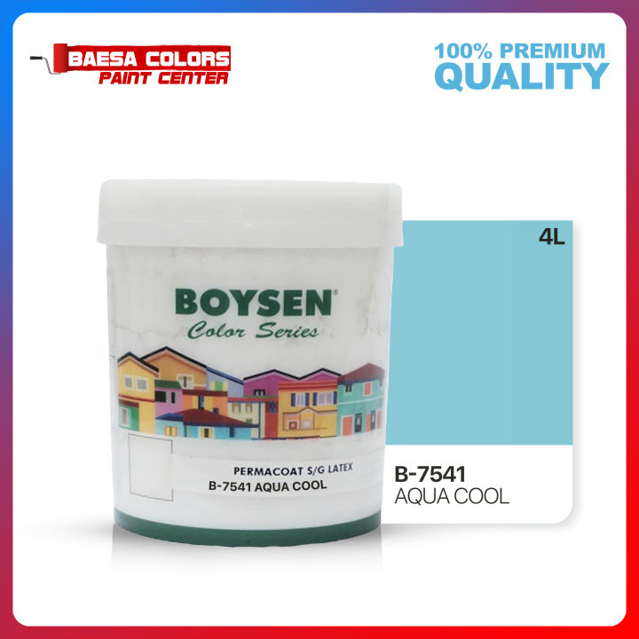 BOYSEN B-7541 AQUA COOL SEMI GLOSS LATEX 4L | Lazada PH