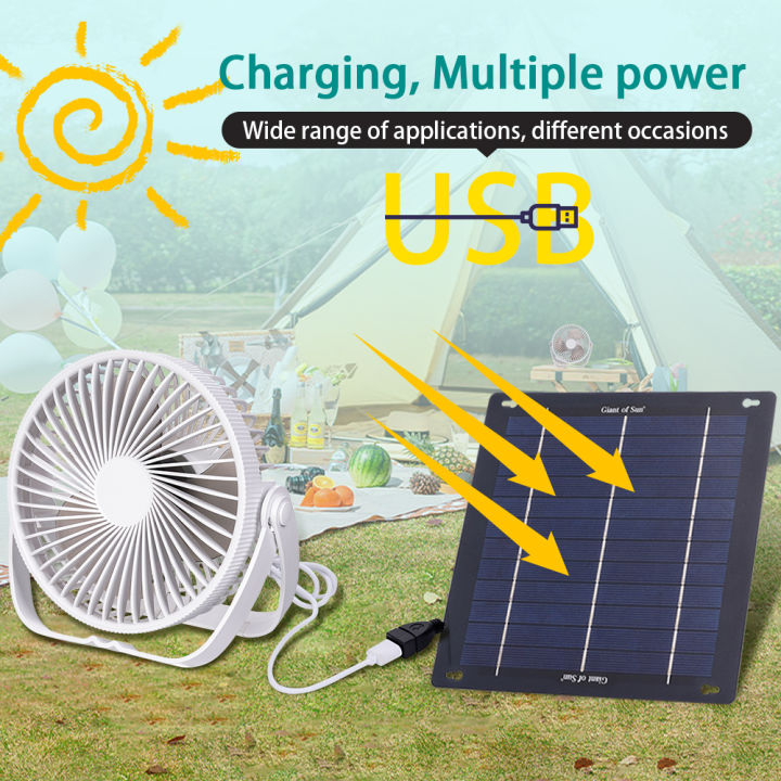 9W DC 5V Solar Panel With Mini Fan USB Solar Powered Fan Mini Cooling ...