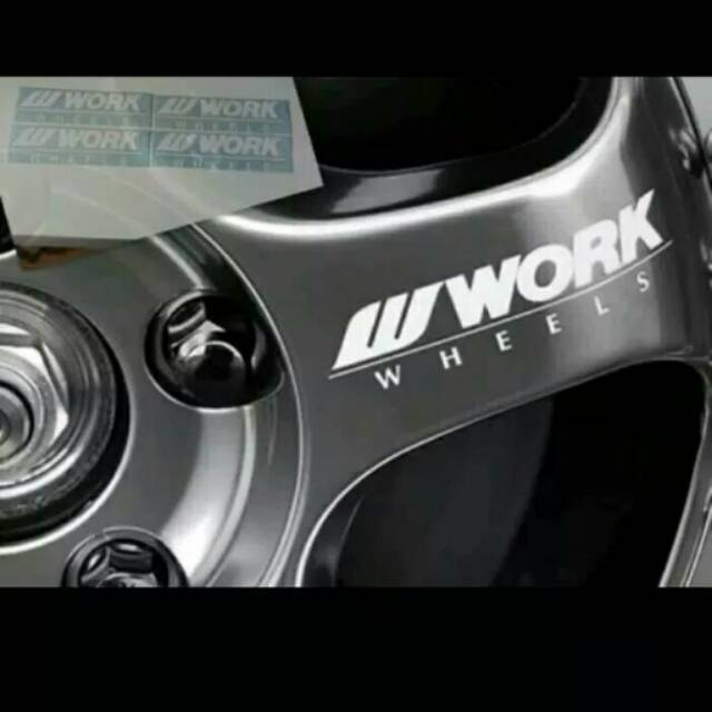 Sticker velg mobil work wheels isi 4 stiker lebih murah | Lazada Indonesia