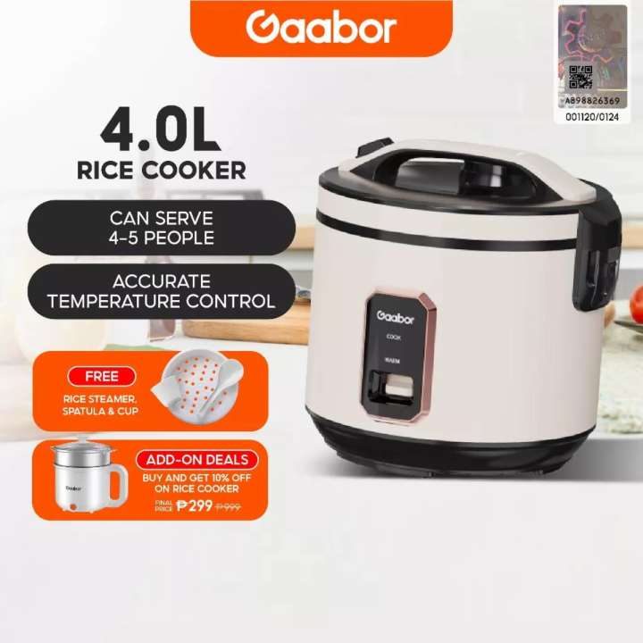 Gaabor Rice Cooker Multi-Functional Menu Modern Design Accurate ...