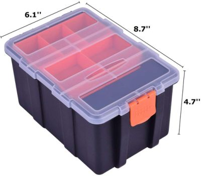Plastic Transparent Portable Organizer Toolbox For Screws And Tools ...