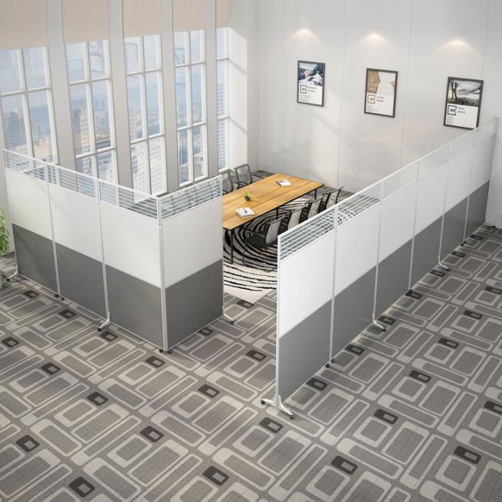Office screen folding mobile partition wall epidemic prevention movable ...