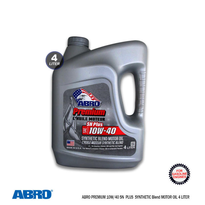 CONCORDE Abro Premium 10W/40 SN Plus Synthetic Blend Motor Oil for Gasoline and Diesel Engine ...