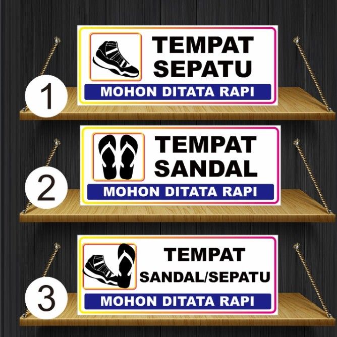 stiker TEMPAT SANDAL ATAU TEMPAT SEPATU | Lazada Indonesia