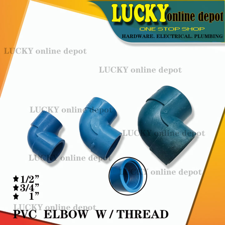 BLUEBEST PVC ELBOW WITH THREAD PIPE FITTING ( SINGLE THREAD ) | Lazada PH
