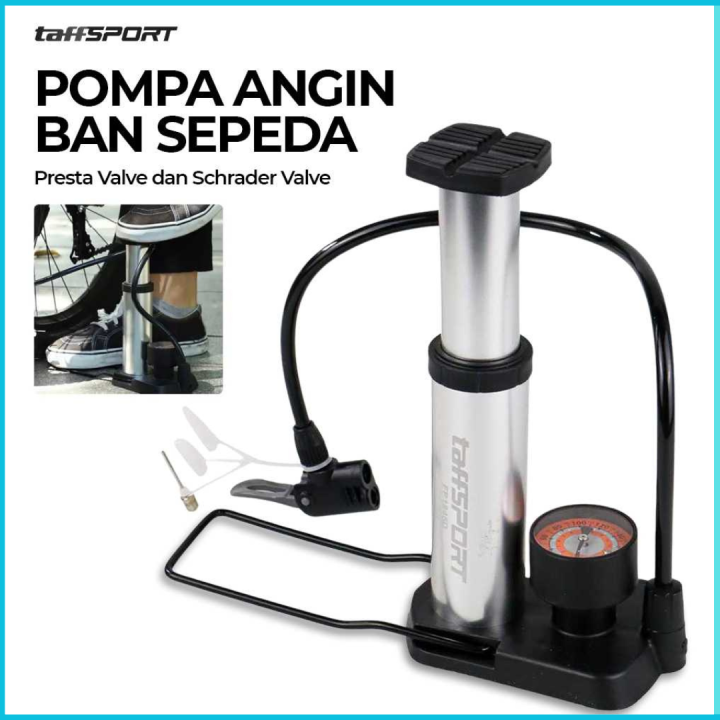 COD TaffSPORT Pompa Angin Ban Sepeda Motor Manual Tekanan Tinggi Tire ...