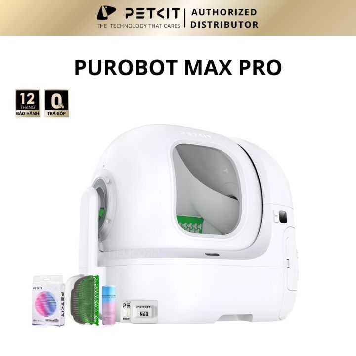 [NEW 2025] Máy vệ sinh mèo tự động PETKIT PUROBOT MAX PRO có Camera AI ...
