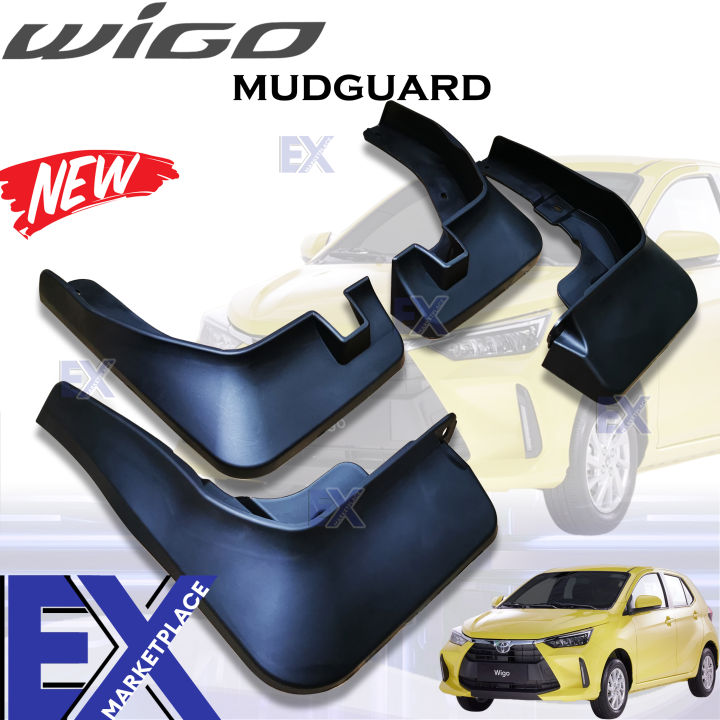 Toyota Wigo 2023 to 2024 Thailand Made quality Mud Guard W/ 8pcs Screw ...