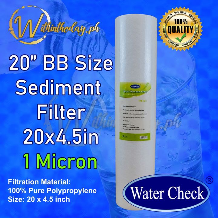 Water Check BB Sediment Filter 20 x 4.5 inch 1 5 10 20 micron Original ...