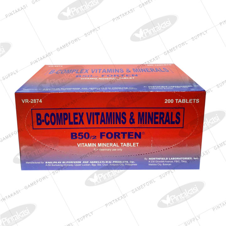 PINTAKASI 200 Tablets Sagupaan B50 Forten Mutivitamins for Gamefowl ...