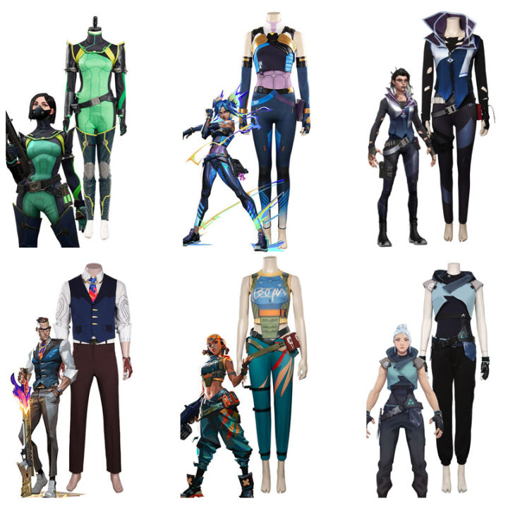 Free Return VALORANT Chamber Viper Fade Jett Cosplay Costume Uniform ...