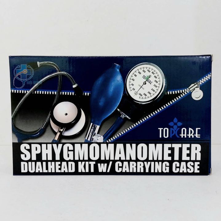 Topcare BP Apparatus Set Adult (Blue) | BP Aneroid Colored Adult Set ...