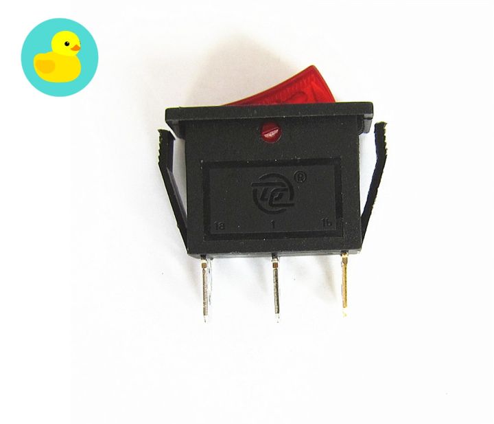 KCD3 Rocker On/Off Switch With Red Neon Light 250VAC 16A | Lazada