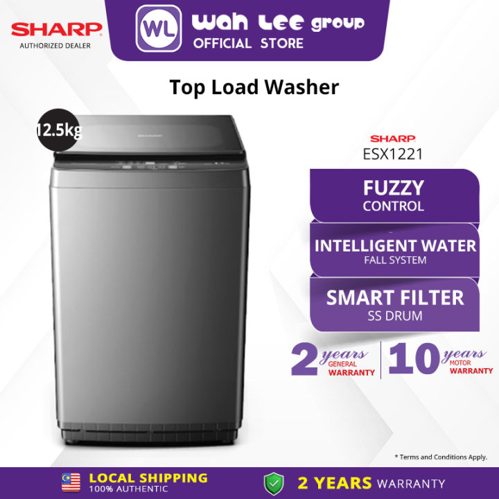 Sharp 12.5kg Fully Auto Top Load Washing Machine ESX1221 WAH LEE STORE ...