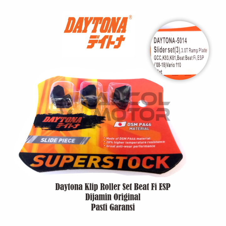 Daytona Klip Roller Beat Fi ESP Vario 110 Slider Set Tutup Rumah Roler ...