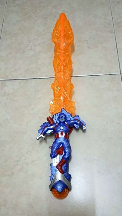 NEW CAPTAIN AMERICA SWORD WITH LIGHT AND MUSIC | Lazada