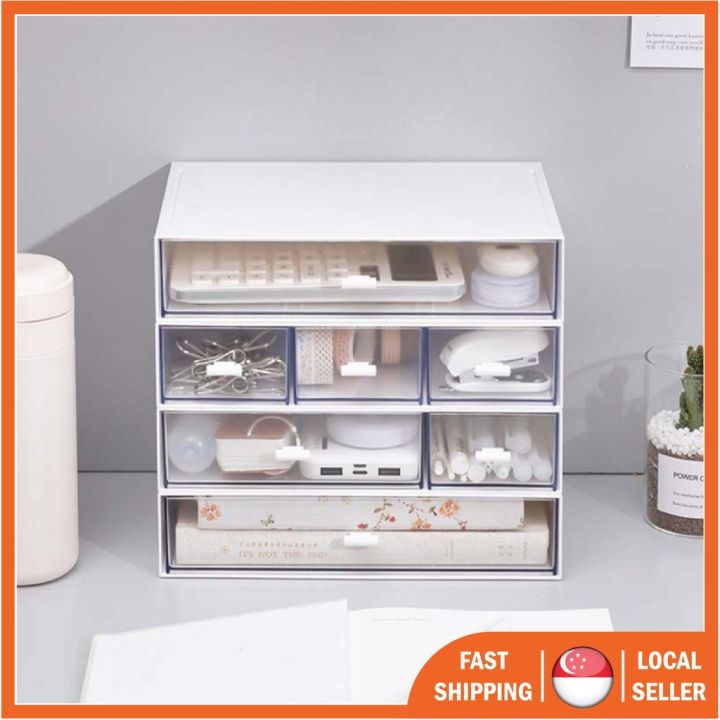 [SG Seller] Pencil Stationery Drawer Desktop Holder Storage Box ...