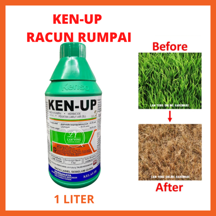 KEN UP Racun Rumpai / Racun Rumput / Rumput mati / 500ml / 1 liter / 4 ...