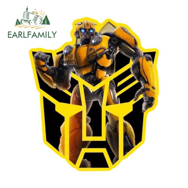 EARLFAMILY 13cm×11.0cm Bumblebee Car Stickers Anime Car Accessories ...