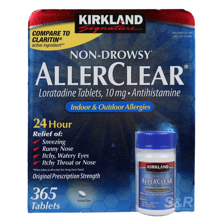 Kirkland Signature Non-Drowsy AllerClear 10mg 365 Tablets | Lazada PH