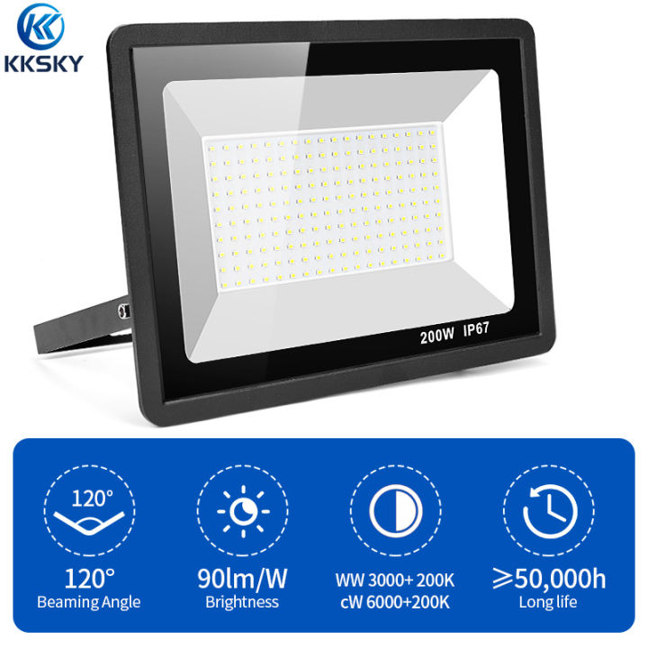 KKSKY Electric Flood Light Led 220v Outdoor Spotlight Ip66 Waterproof ...