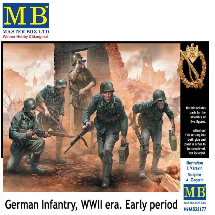 โมเดลฟิกเกอร์ Master Box 35177 German Infantry WWII early period 1/35 ...
