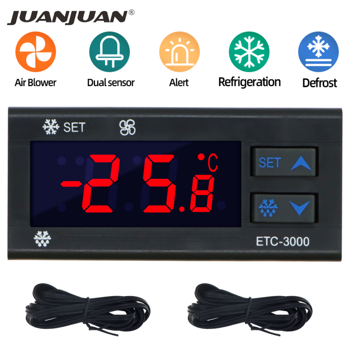 ETC-100+ Thermoregulator Temperature Controller Microcomputer Refrigerator Thermostat Regulator ...