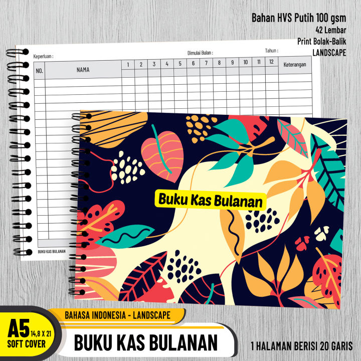 BUKU KAS BULANAN A5 Buku Iuran Tagihan Arisan Kas Kelas | Lazada Indonesia